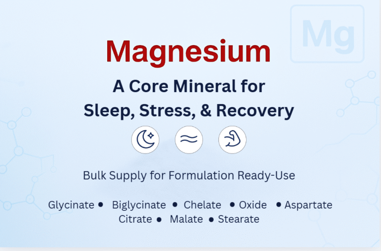 Magnesium: A Core Mineral for Sleep, Stress, and Recovery Formulations ...